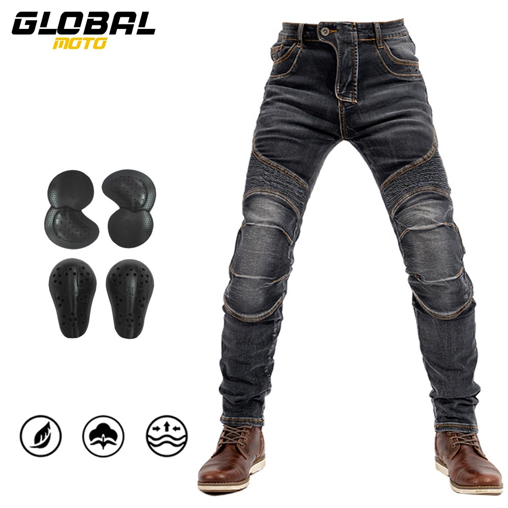 BUY ROCK BIKER Motorcycle Denim Jeans With Knee Protection ON SALE NOW ...